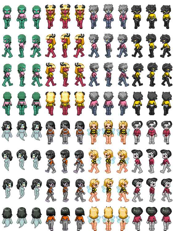 Spooky Girl Sprites for Halloween - Game Design Discussion - Weight Gaming